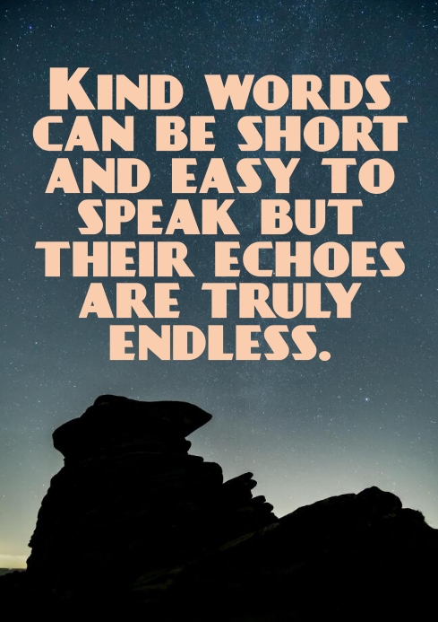 Plantilla de KIND AND ENDLESS QUOTE TEMPLATE | PosterMyWall