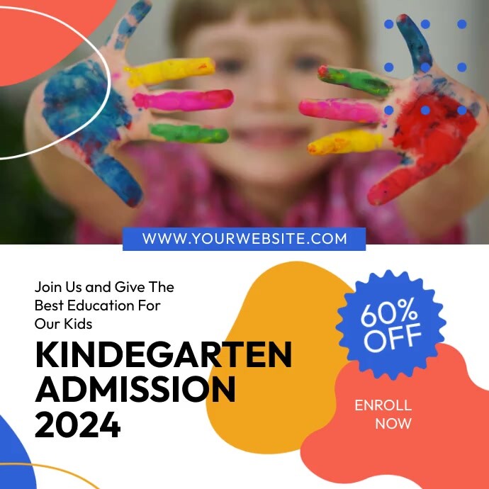 Kindergarten Admission 2024 Modelo | PosterMyWall