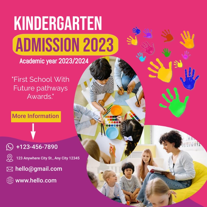 Copy of Kindergarten Admission | PosterMyWall
