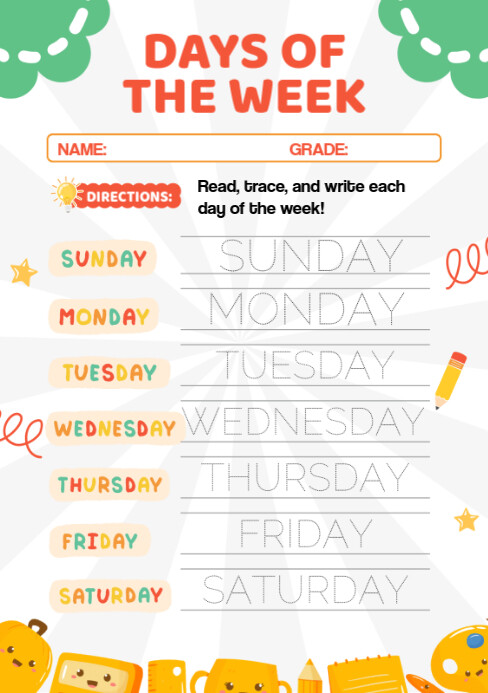 Kindergarten Counting Worksheets Template | PosterMyWall