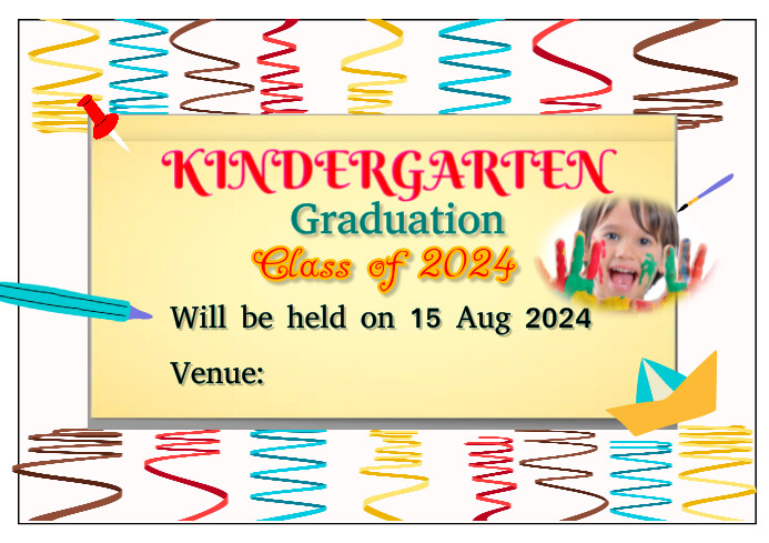 kindergarten graduation day Modelo | PosterMyWall