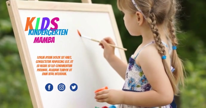 KINDERGARTEN VIDOE AD Template | PosterMyWall