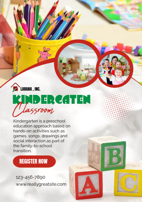 KINDERGATEN CLASSROOM FLYER Template | PosterMyWall