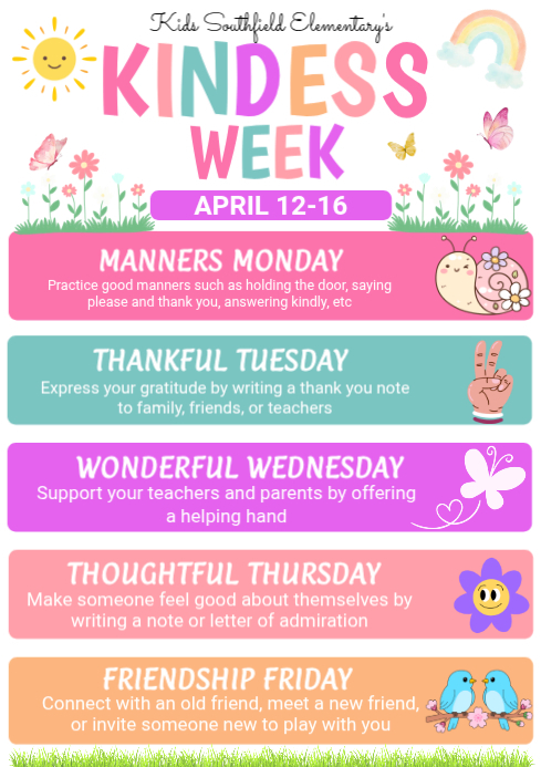 Kindness Week Activities A4 Templat | PosterMyWall
