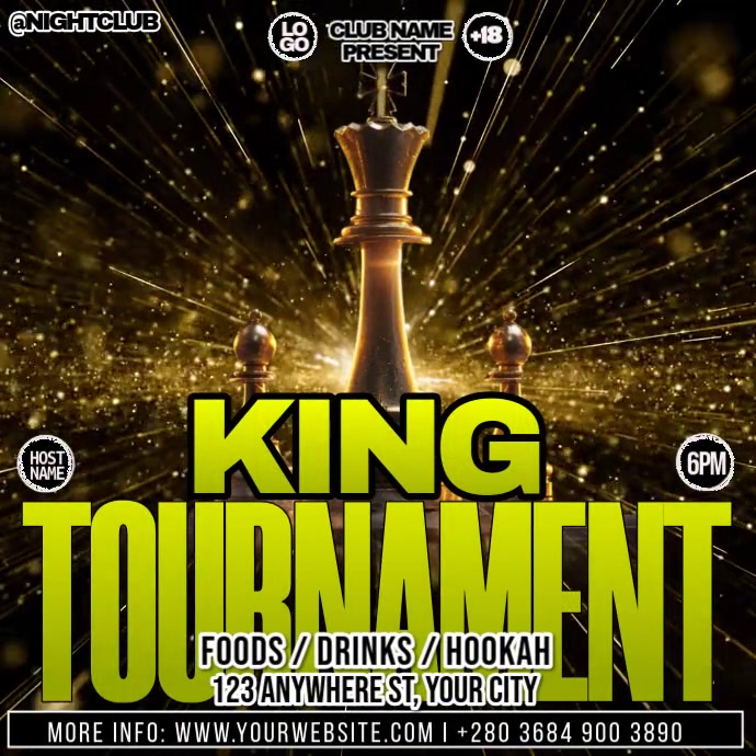 King Chess Tournament Template | PosterMyWall