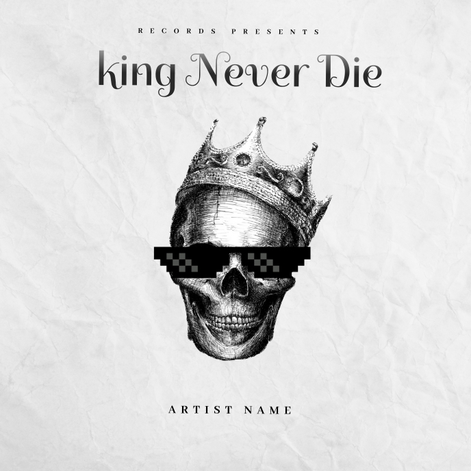 human skull king mixtape cover design template | PosterMyWall