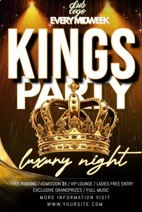 King Night Party Video Template | PosterMyWall