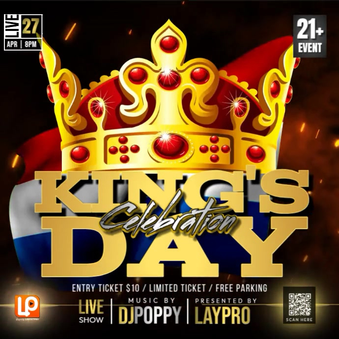 Kings Day Celebration Instagram Templat | PosterMyWall