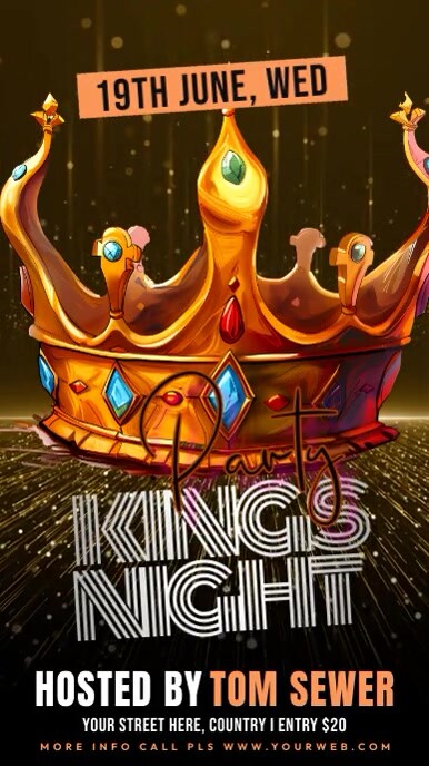 Kings Night Party Template | PosterMyWall