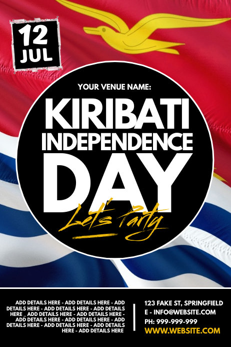 Copy of Kiribati Independence Day Poster | PosterMyWall