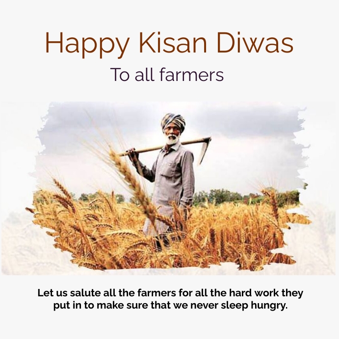 kisan diwas Template | PosterMyWall