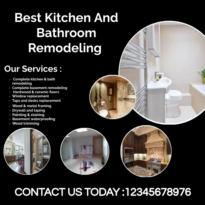 kitchen and bathroom remodeling flyer , Bathr Template | PosterMyWall