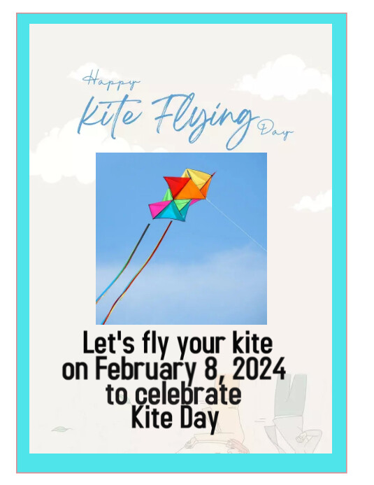 Kite flying day Template | PosterMyWall