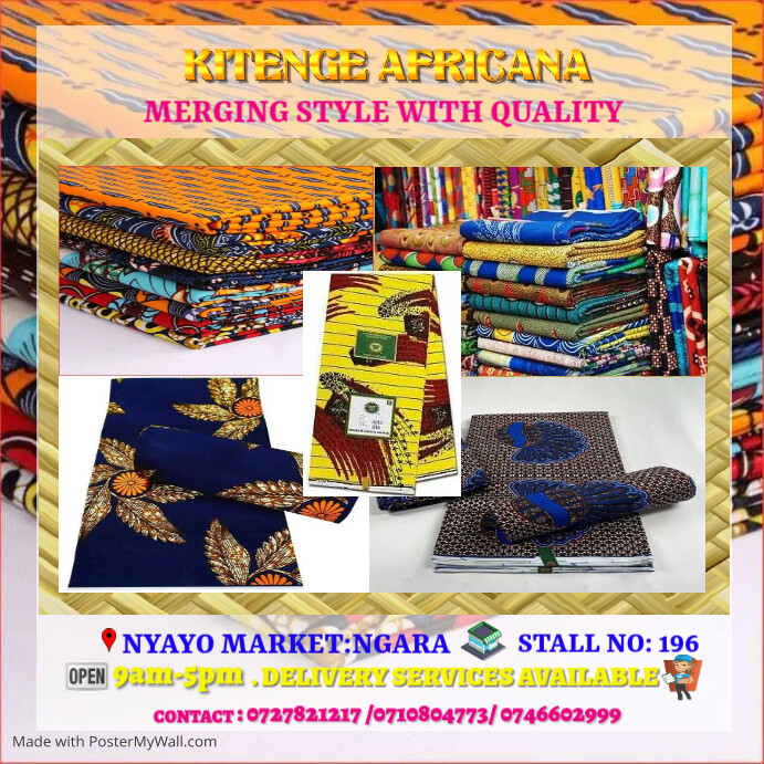 KITENGE AFRICAN Template | PosterMyWall