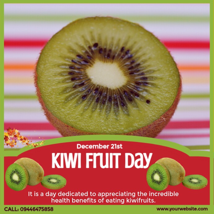 Kiwi Fruit Day Template | PosterMyWall