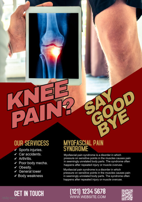 Plantilla de Knee Injury Health flyer | PosterMyWall