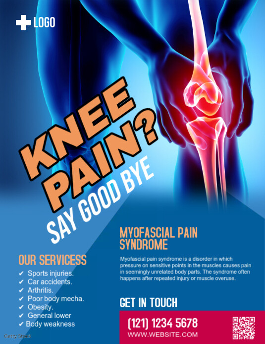 Plantilla de Knee Injury Health flyer | PosterMyWall