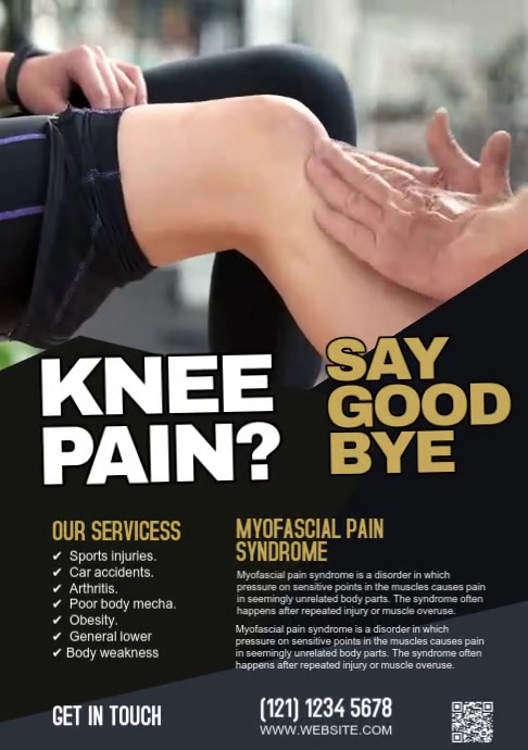 Knee Injury Health flyer Template | PosterMyWall