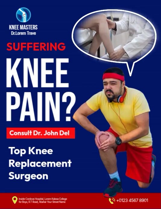 Knee Pain Appointment Template | PosterMyWall