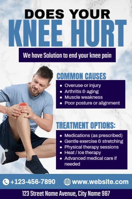 Knee Pain Template | PosterMyWall