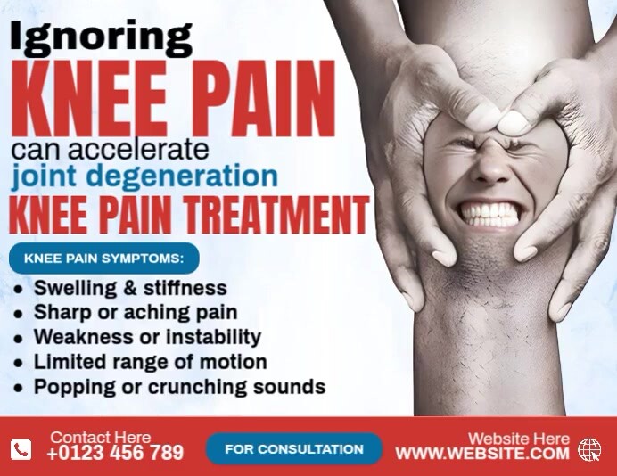 Knee Pain Treatment Ads Template | PosterMyWall