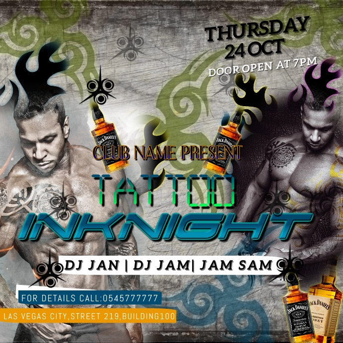 KNIGHT TATTOO EVENT Template | PosterMyWall