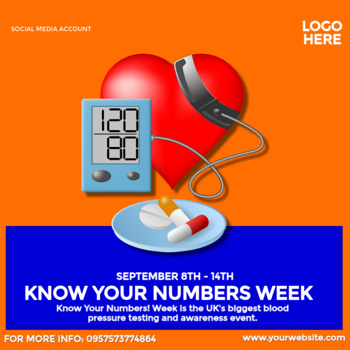 Know Your Numbers Week Template | PosterMyWall