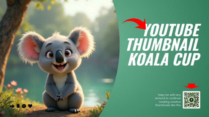 koala youtube thumbnail animals animation Template | PosterMyWall
