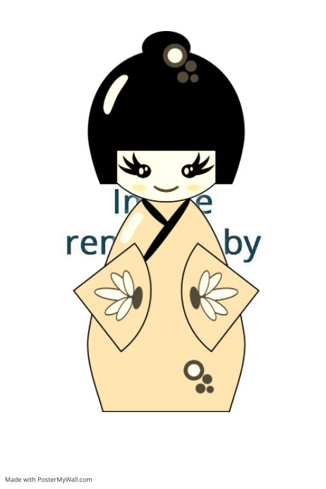 kokeshi doll art wall Template | PosterMyWall