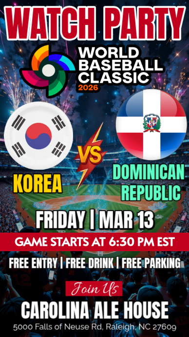 Plantilla de Korea Vs Dominican Republic 2026 World Baseball Classic ...
