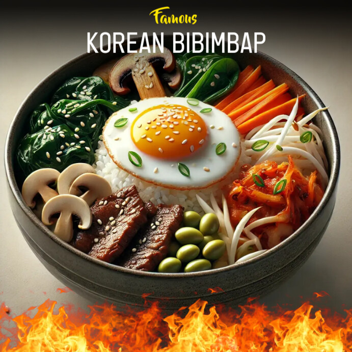 Copy of Korean Bibimbap | PosterMyWall