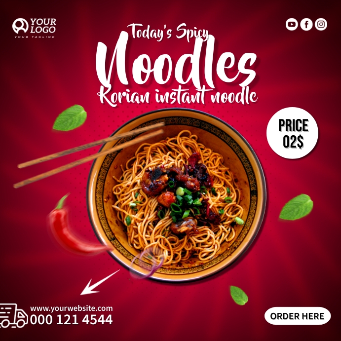 Korian Nooodle Template | PosterMyWall