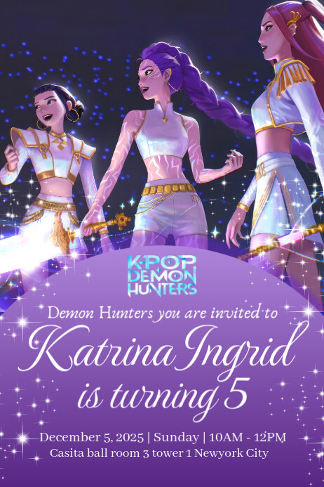 kpop demon hunter Template | PosterMyWall