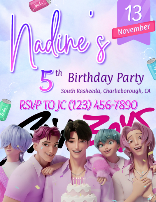 Kpop Demon Hunters Birthday Invitation Template | PosterMyWall