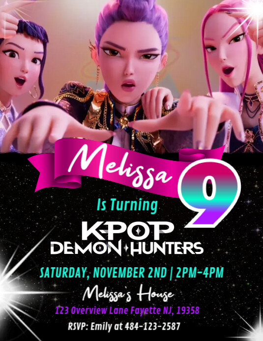 Modèle Kpop Demon hunters | PosterMyWall