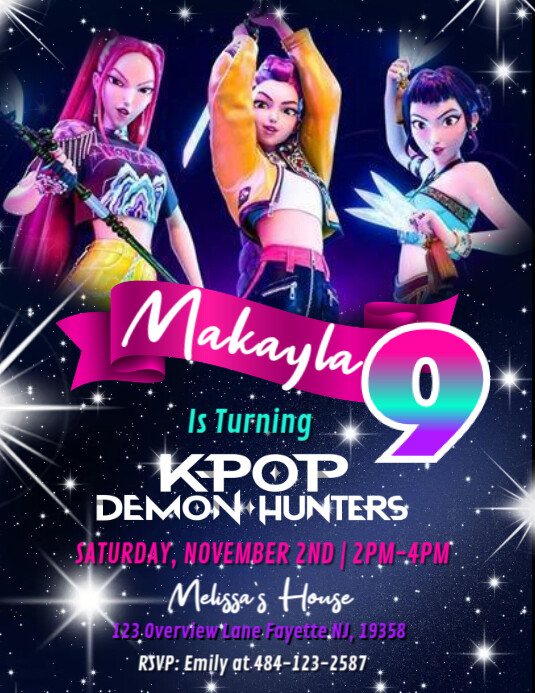 Modèle Kpop Demon Hunters | PosterMyWall