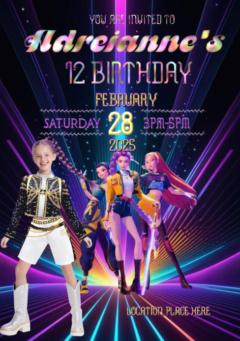 Kpop hunter Invitation Template | PosterMyWall