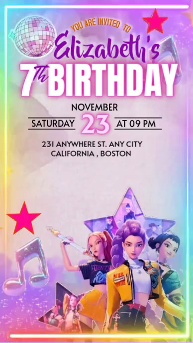 Birthday Party Invitation Template | PosterMyWall