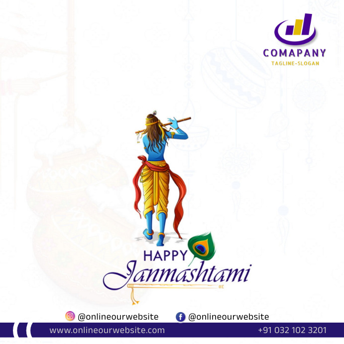 Krishna Janmashtami Template | PosterMyWall