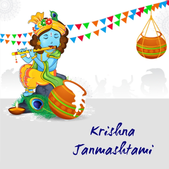 Krishna Janmashtami Template | PosterMyWall