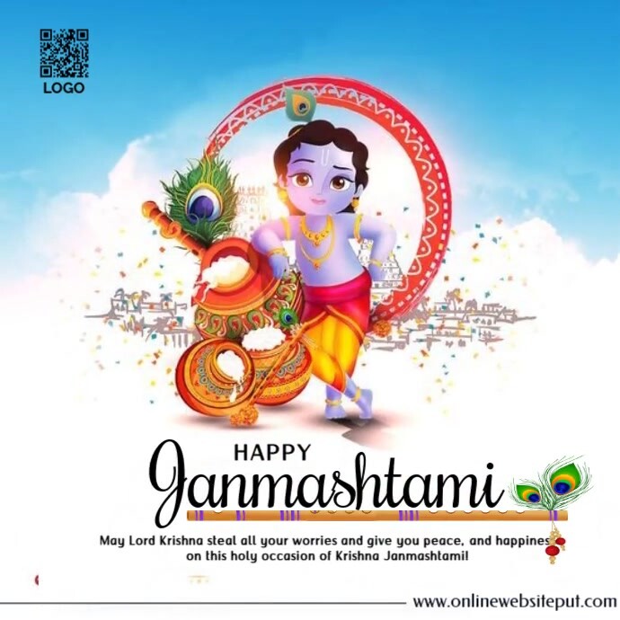 Krishna Janmashtami Template | PosterMyWall