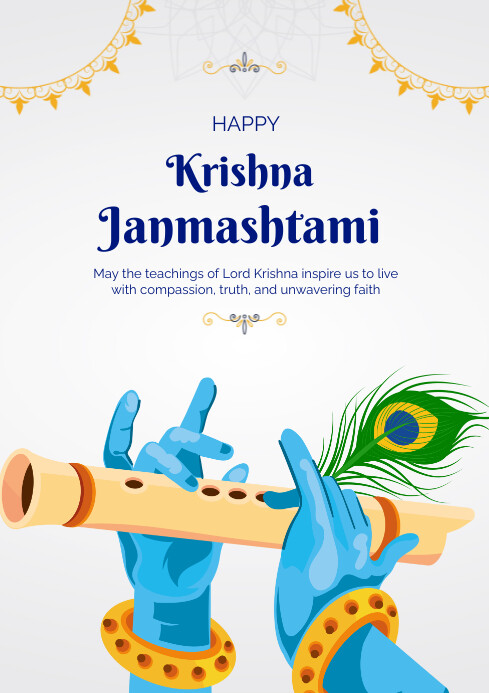 krishna janmashtami Template | PosterMyWall