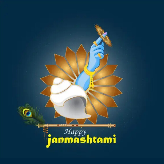 Krishna Janmashtami Template | PosterMyWall