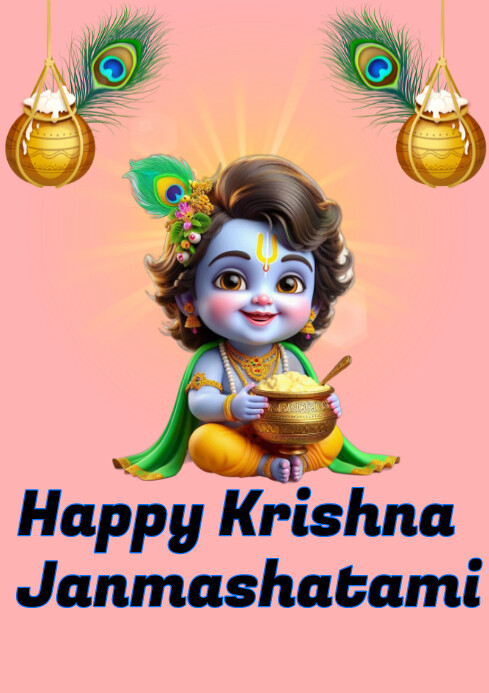 Krishna Janmashtami Template | PosterMyWall