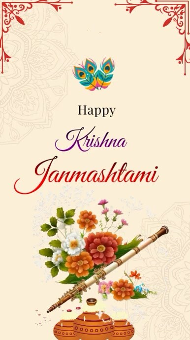 krishna janmashtami Template | PosterMyWall