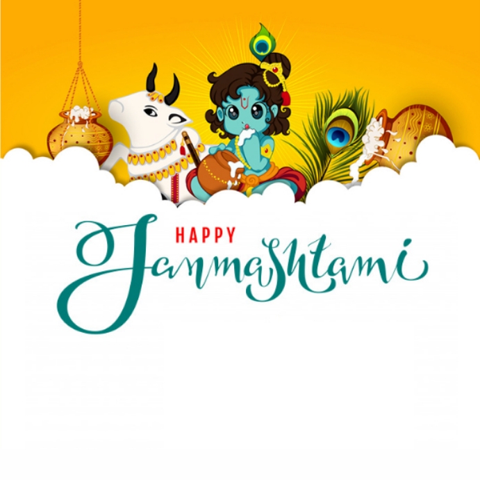 Krishna Janmashtami Template | PosterMyWall
