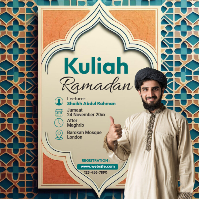 Copy of kuliah maghrib ad template | PosterMyWall