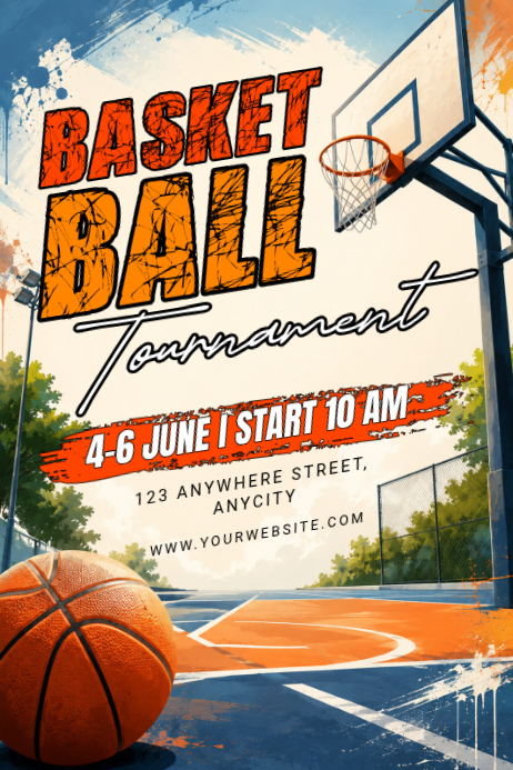 Basketball Tournament Poster-Vorlage | PosterMyWall