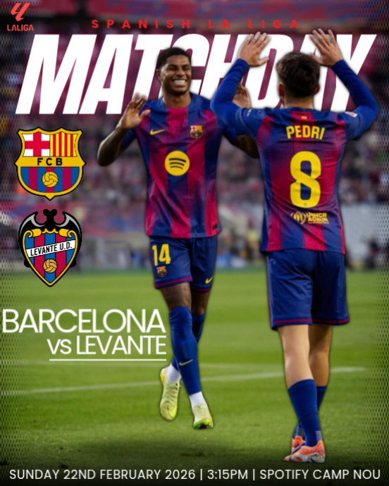 Kuning spanish la liga match barcelona vs levante instagram portrait ...