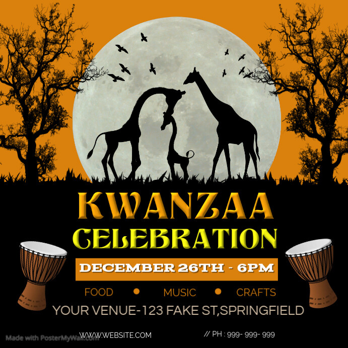 Kwanzaa celebration design template | PosterMyWall